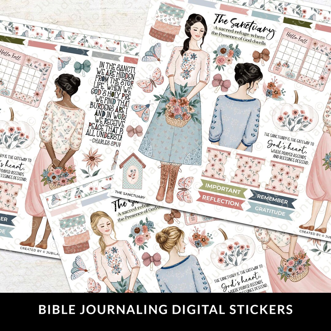 The Sanctuary Bible Journaling Stickers Printable, Diversity, Christian ...