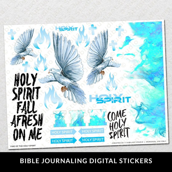 Fire of the Holy Spirit Pentecost Bible Journaling Stickers - Etsy