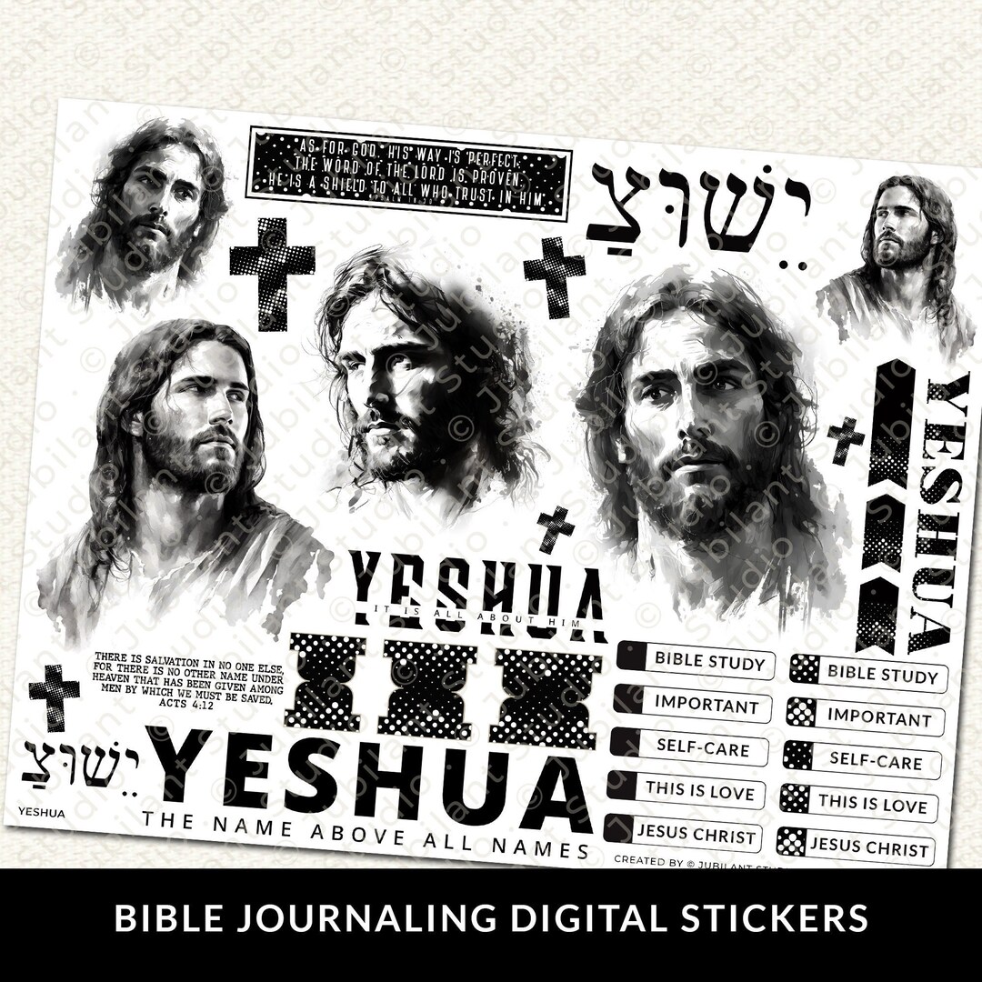 Yeshua, Jesus Christ, Alpha and Omega, Bible Journaling Stickers ...