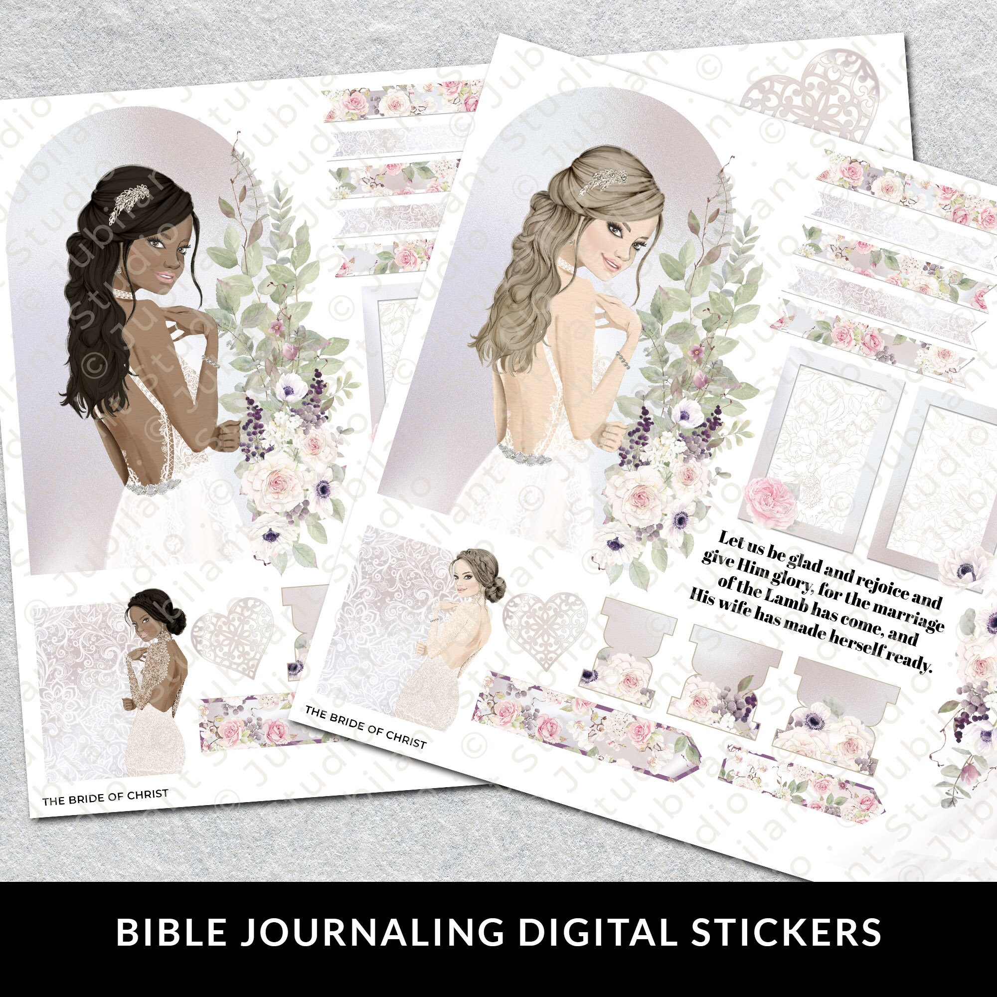 The Bride of Christ Bible Journaling Stickers Printable, Diversity ...