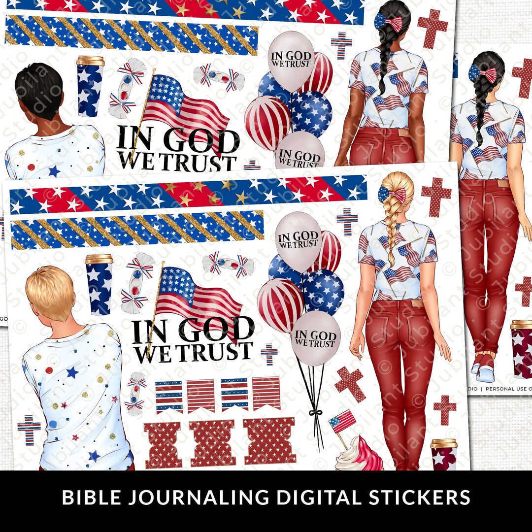 In God We Trust Bible Journaling Stickers Printable, Diversity ...