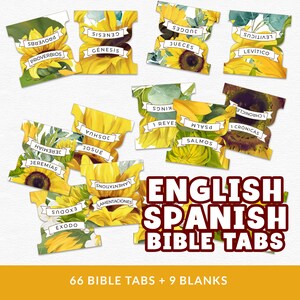 Unwavering Faith English Spanish Bible Tabs, Printable Bible Journaling ...