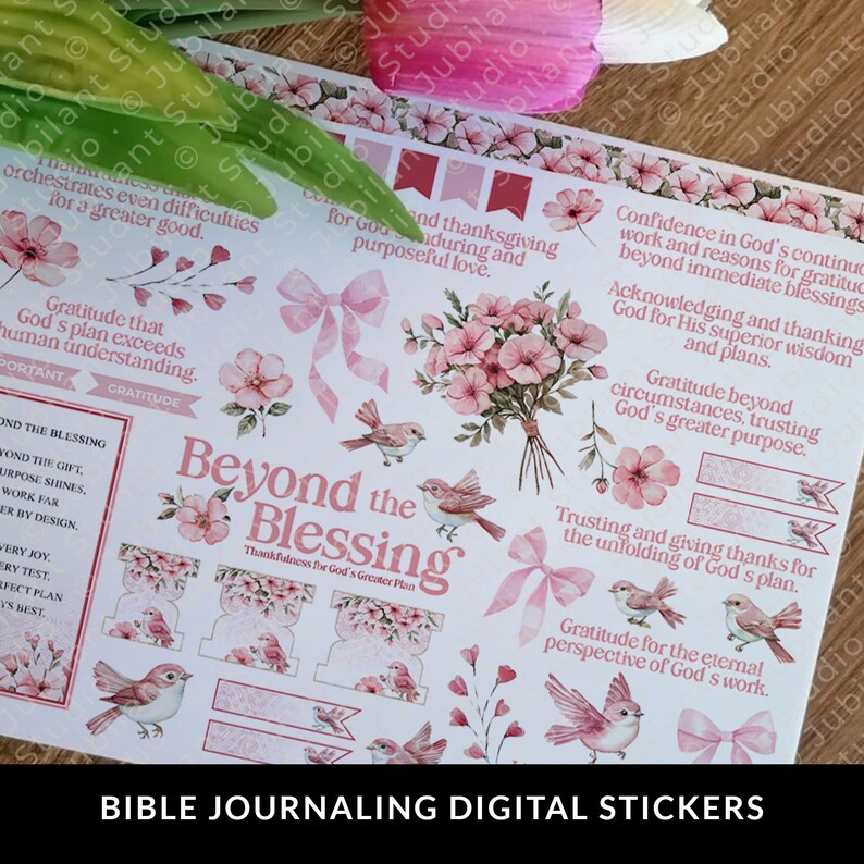 Beyond the Blessing Bible Journaling Stickers Printable, Christian ...