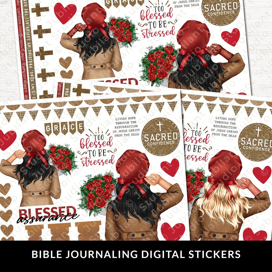 Blessed Assurance Bible Journaling Printable Sticker Sheet, Journal ...