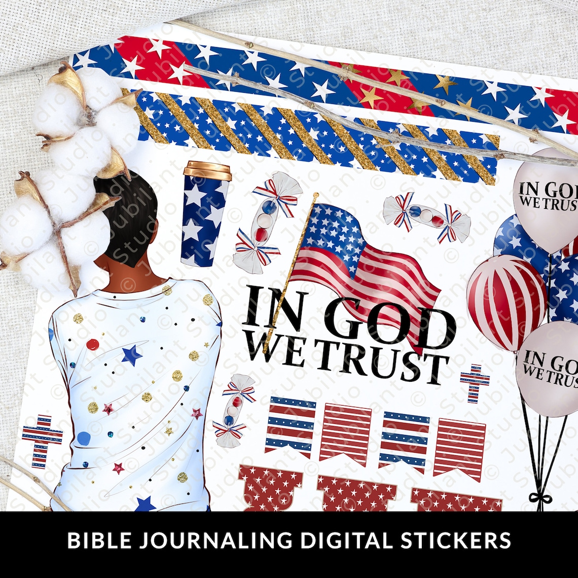 In God We Trust Bible Journaling Stickers Printable - Etsy
