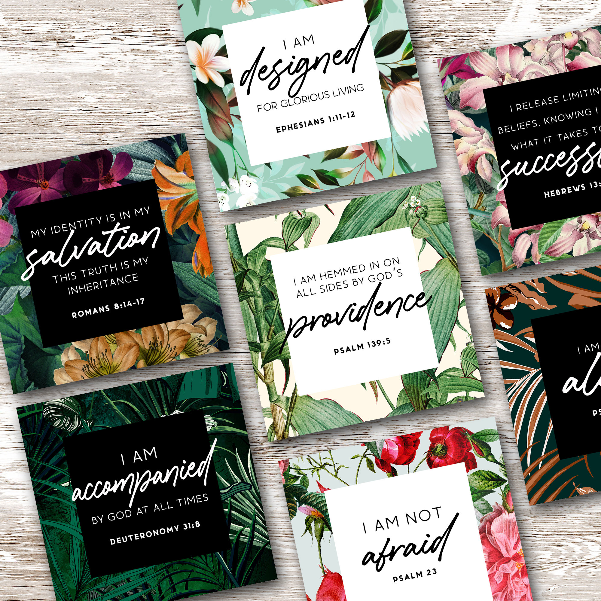 20 Affirmation Cards on Success | Christian Scripture Prayer Cards ...