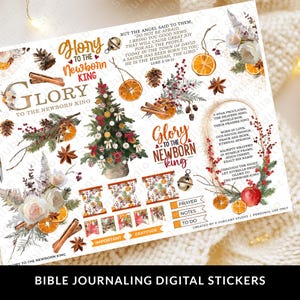 Glory to the Newborn King Bible Journaling Stickers Printable ...