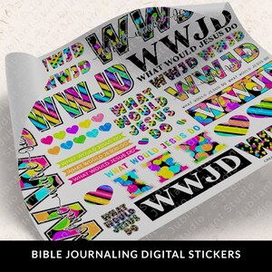 WWJD Bible Journaling Stickers Printable, WWJD, Bible Tabs, Christian ...