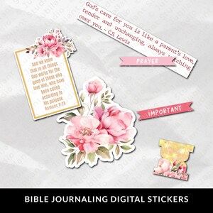 Divine Care Bible Journaling Stickers Printable, Faith Journal ...