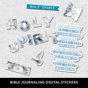 Holy Spirit Fall on Me, Pentecost, Bible Journaling Stickers Printable ...