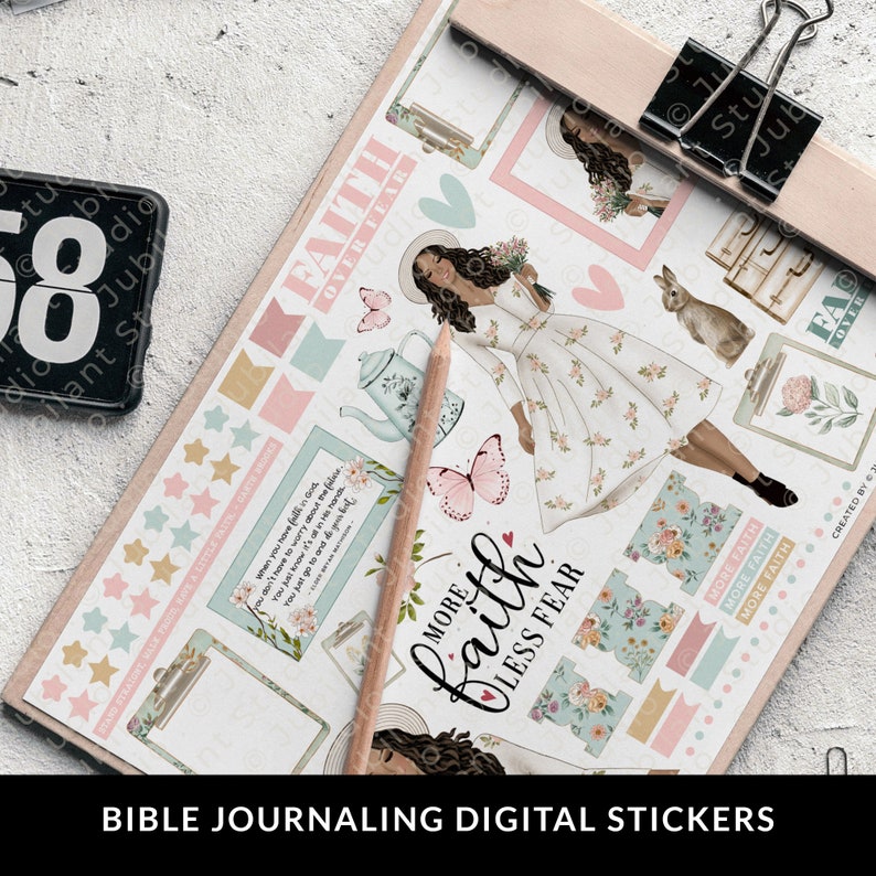 More Faith Bible Journaling Stickers Printable, Diversity, Christian ...