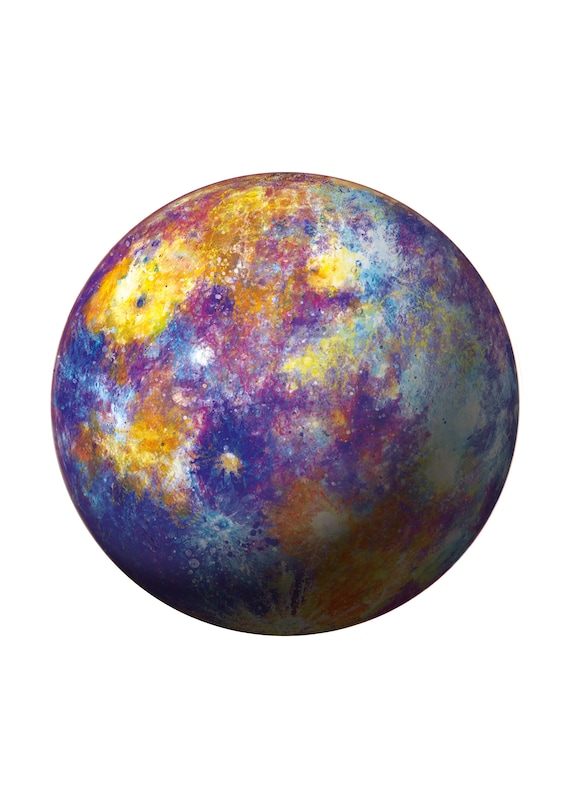 Planet Mercury Print painting art print | Etsy