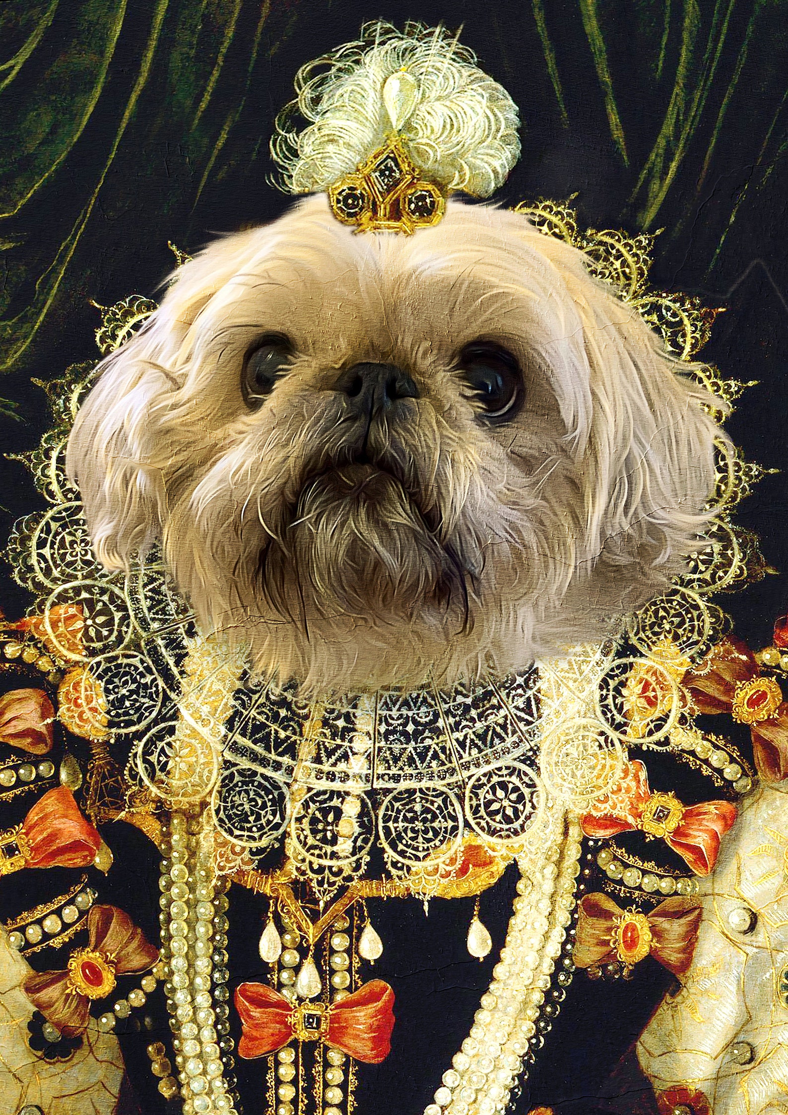 Dog Portrait as Royalty Royal Portrait General King Queen - Etsy UK