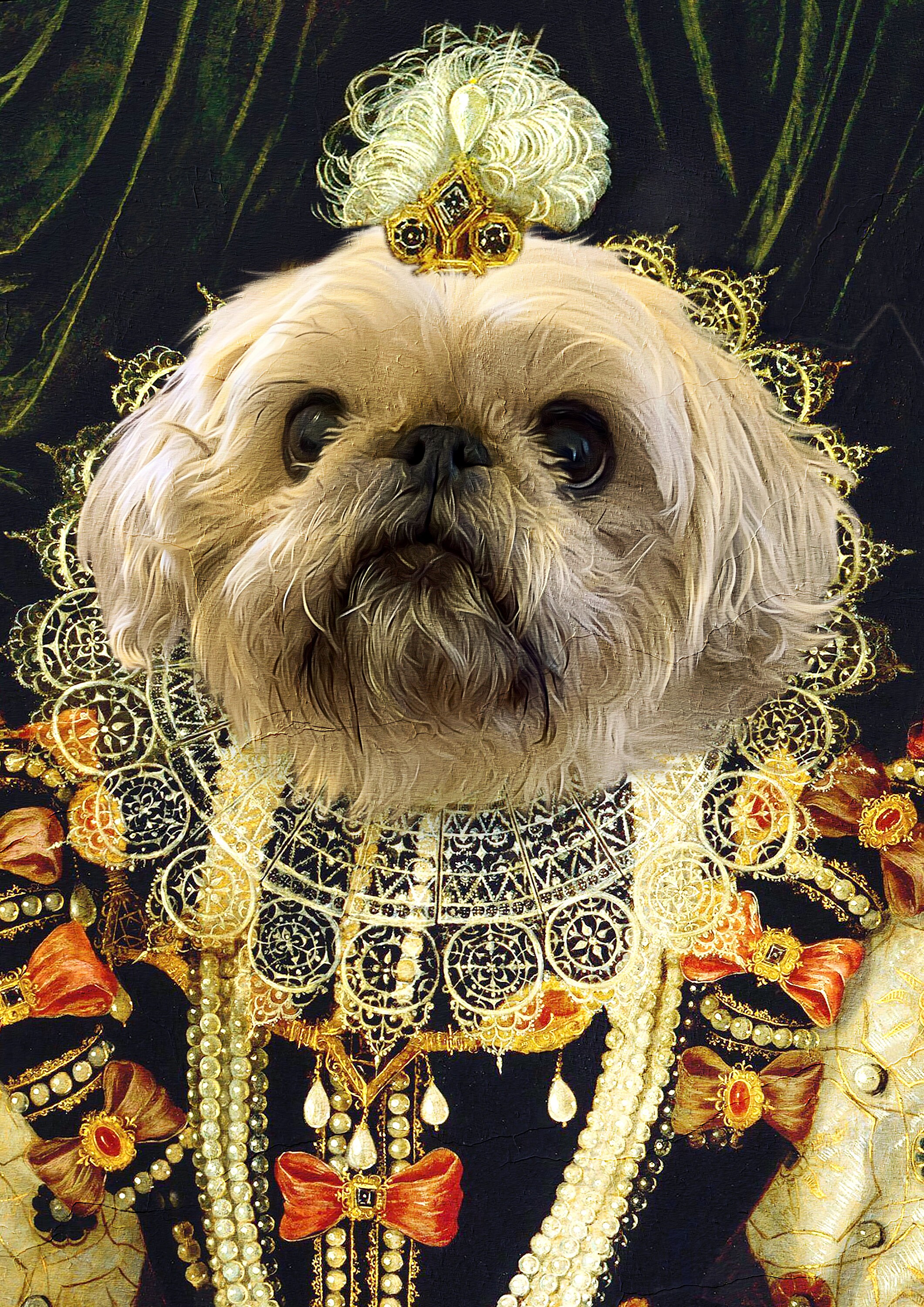 Dog Portrait as Royalty, Royal Portrait General King Queen Admiral ...