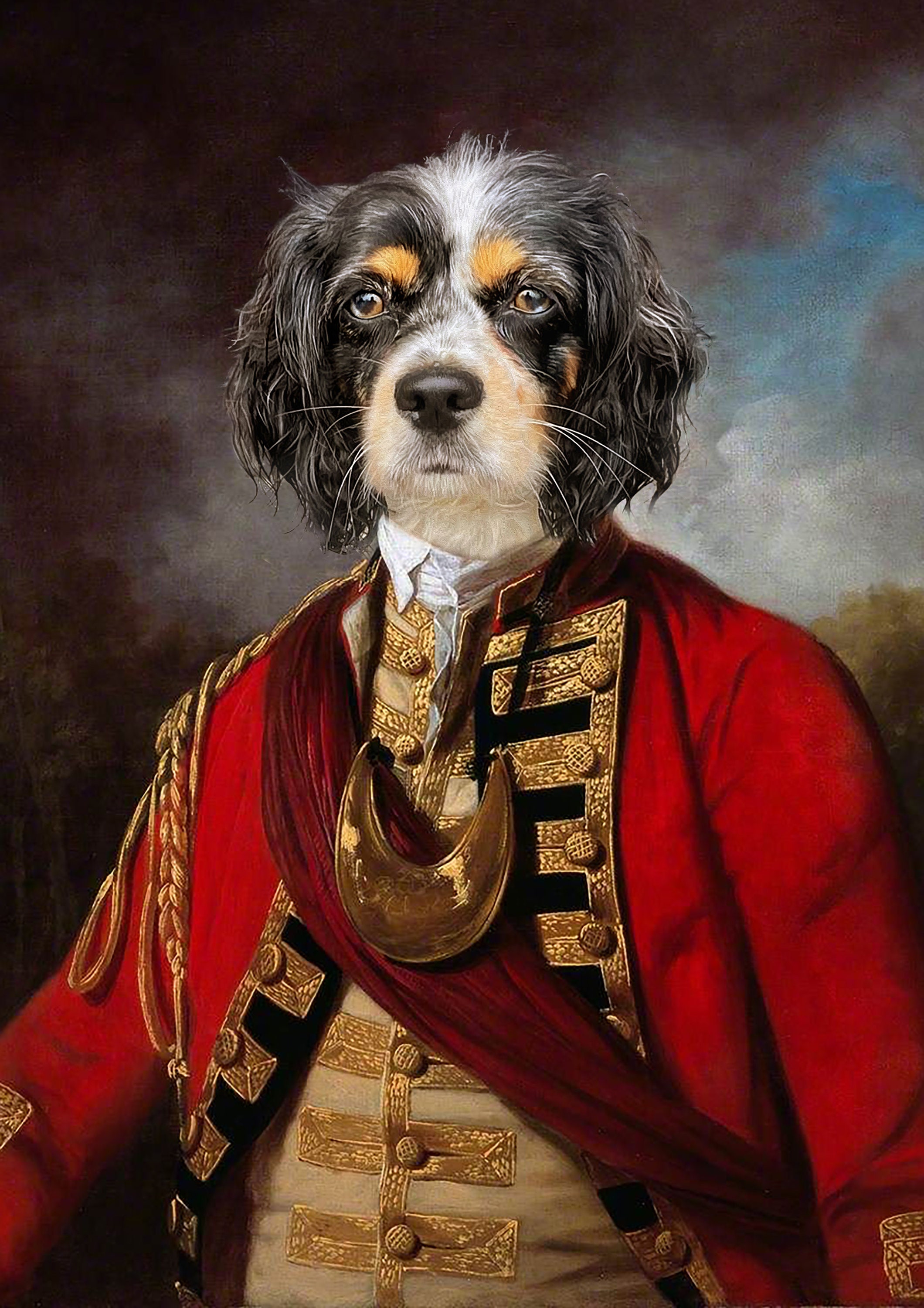 Dog Portrait as Royal Dog Admiral King - Etsy