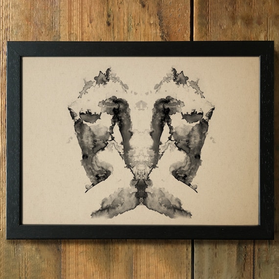 Rorschach Test Style Femme Nude Ladies II Monochrome Abstract - Etsy