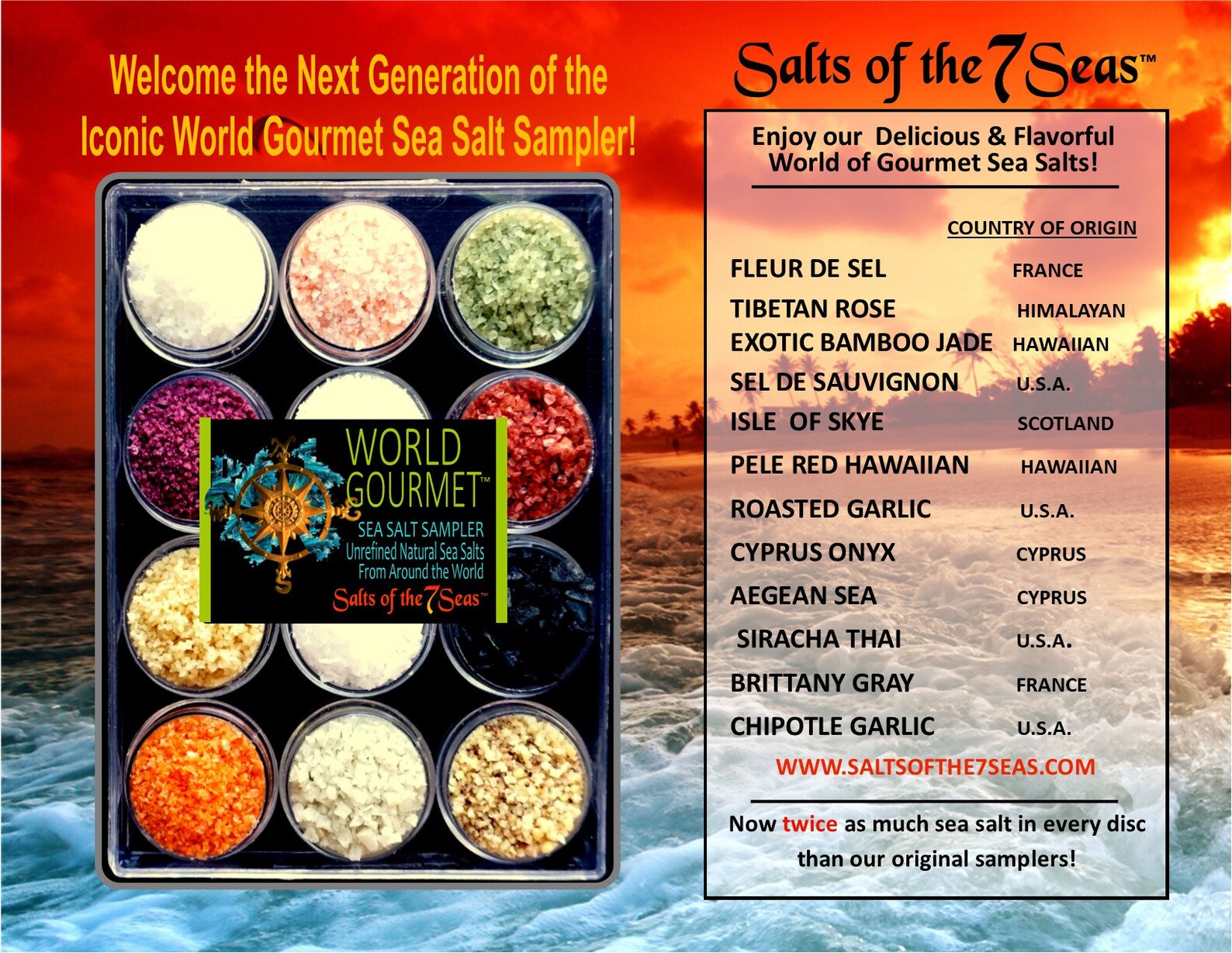 The WORLD Gourmet Sea Salt Sampler 12 All Natural Salts From Around the ...