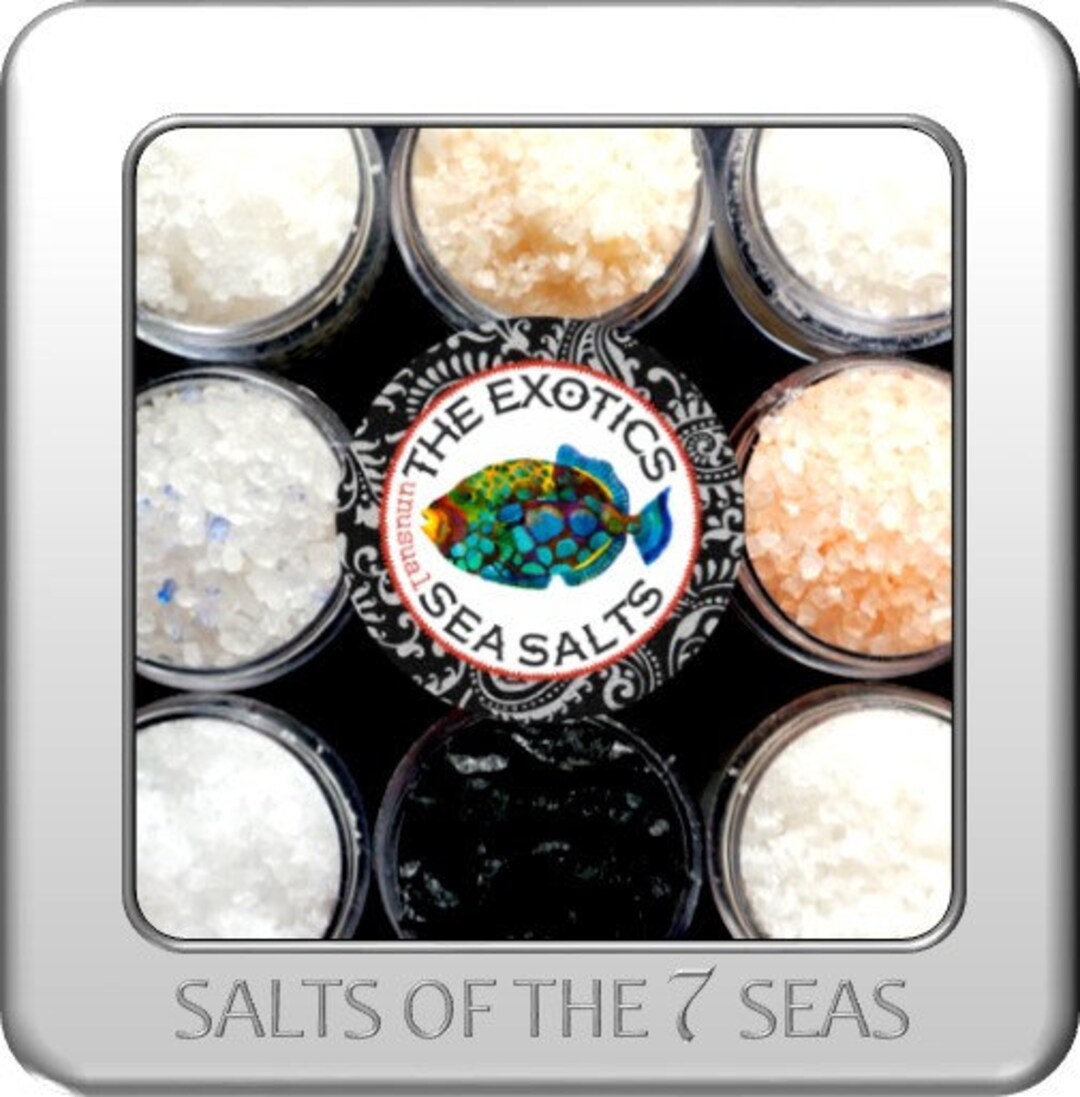 EXOTIC Sea Salt Sampler Tin Featuring 9 Samples of Natural Exotic Sea ...