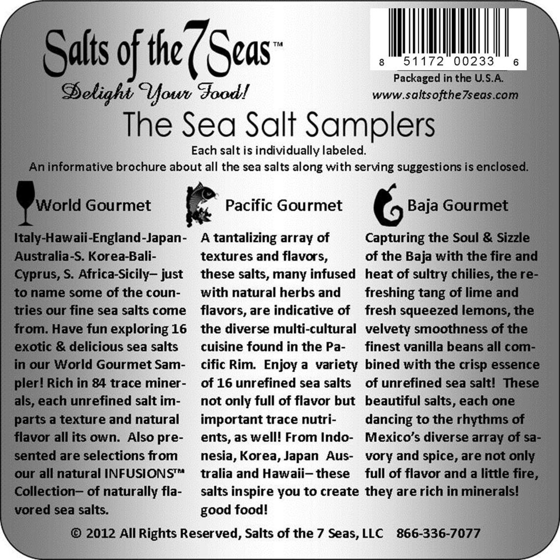 The WORLD TIN Gourmet Sea Salt Sampler 16 All Natural Salts From Around ...