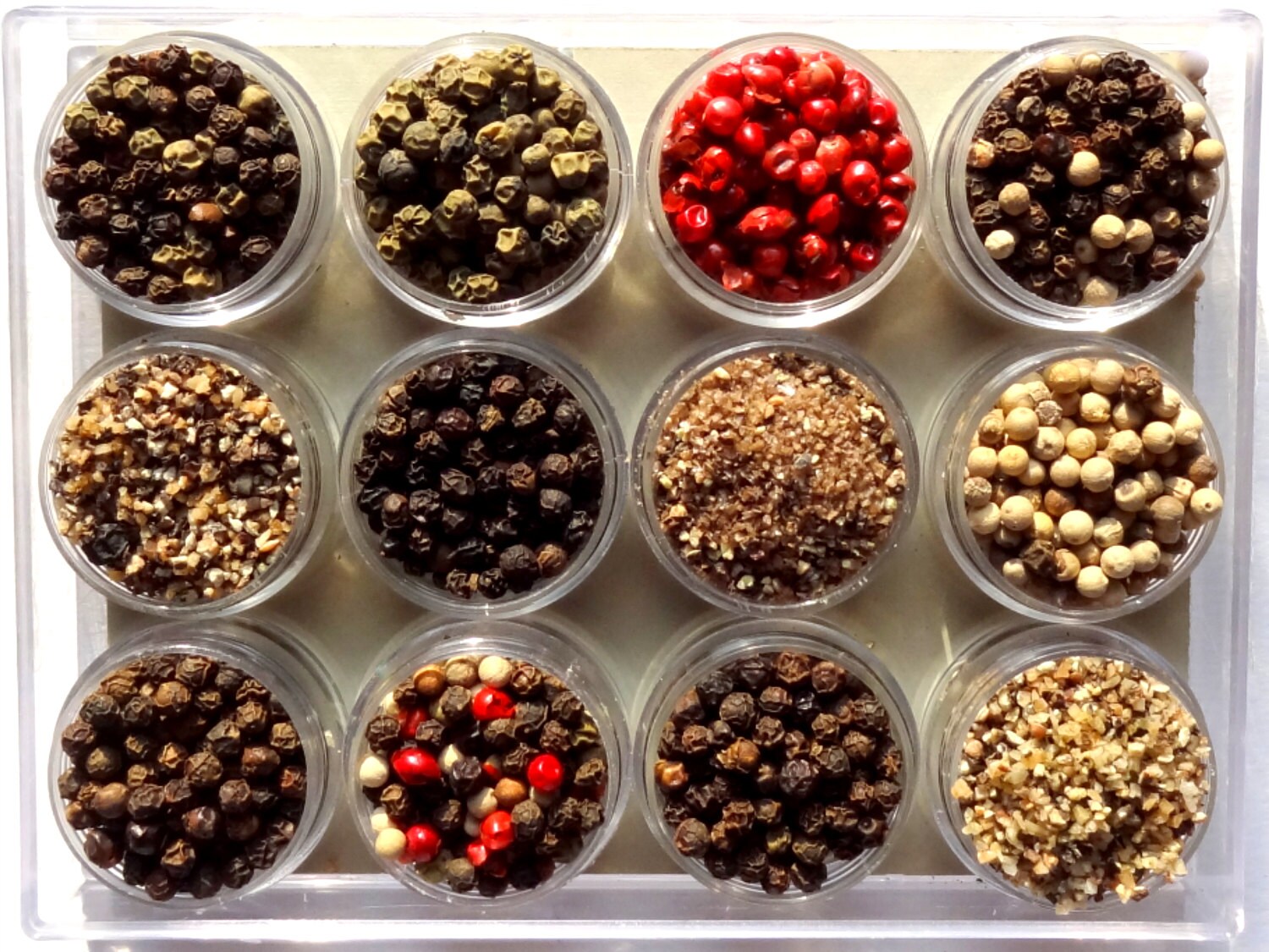PEPPERCORNS of the WORLD Sampler, 12 Samples of Gourmet All Natural ...