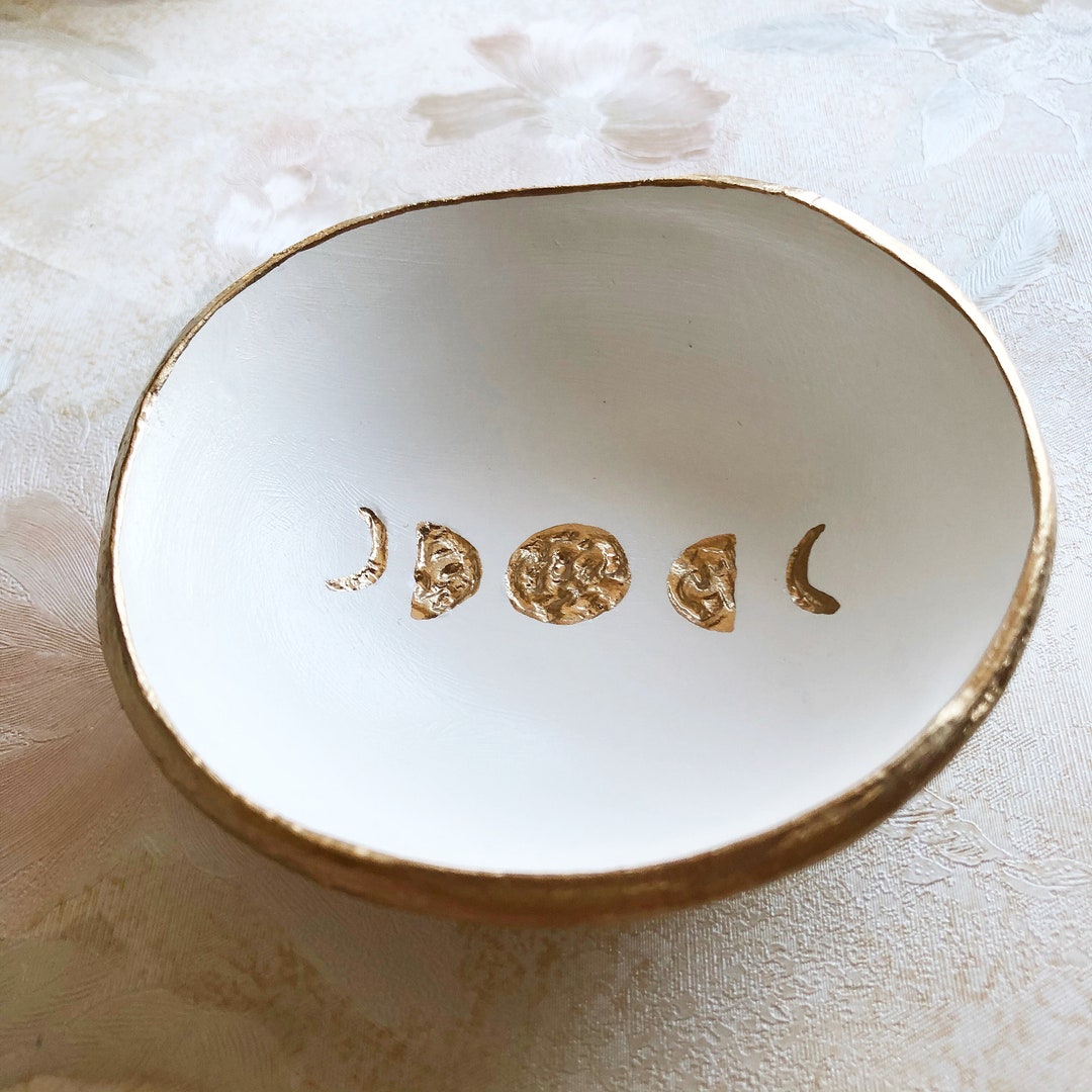 Ring Holder Dish, Moon Phases, the Painted Press Ring Dish, Jewelry ...