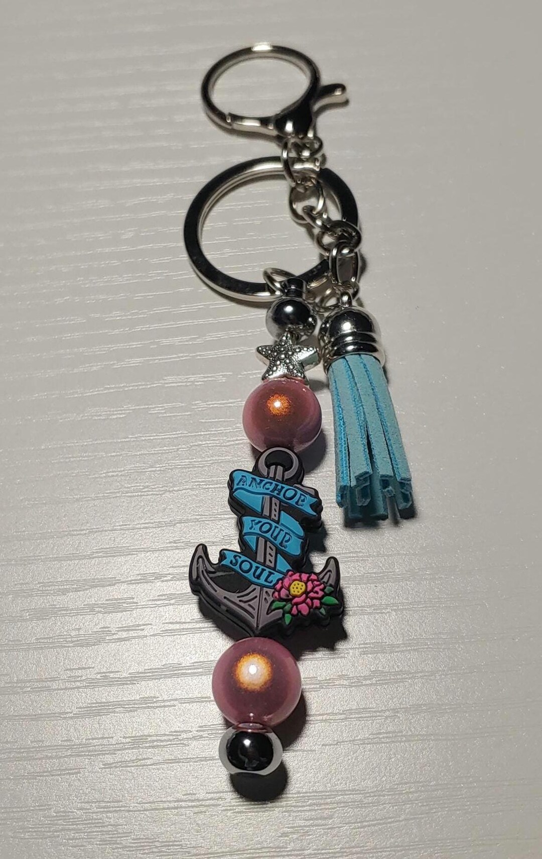 Anchor Your Soul Keychain - Etsy