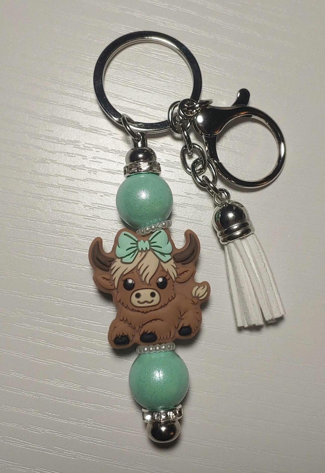 Highland Cow Keychain - Etsy