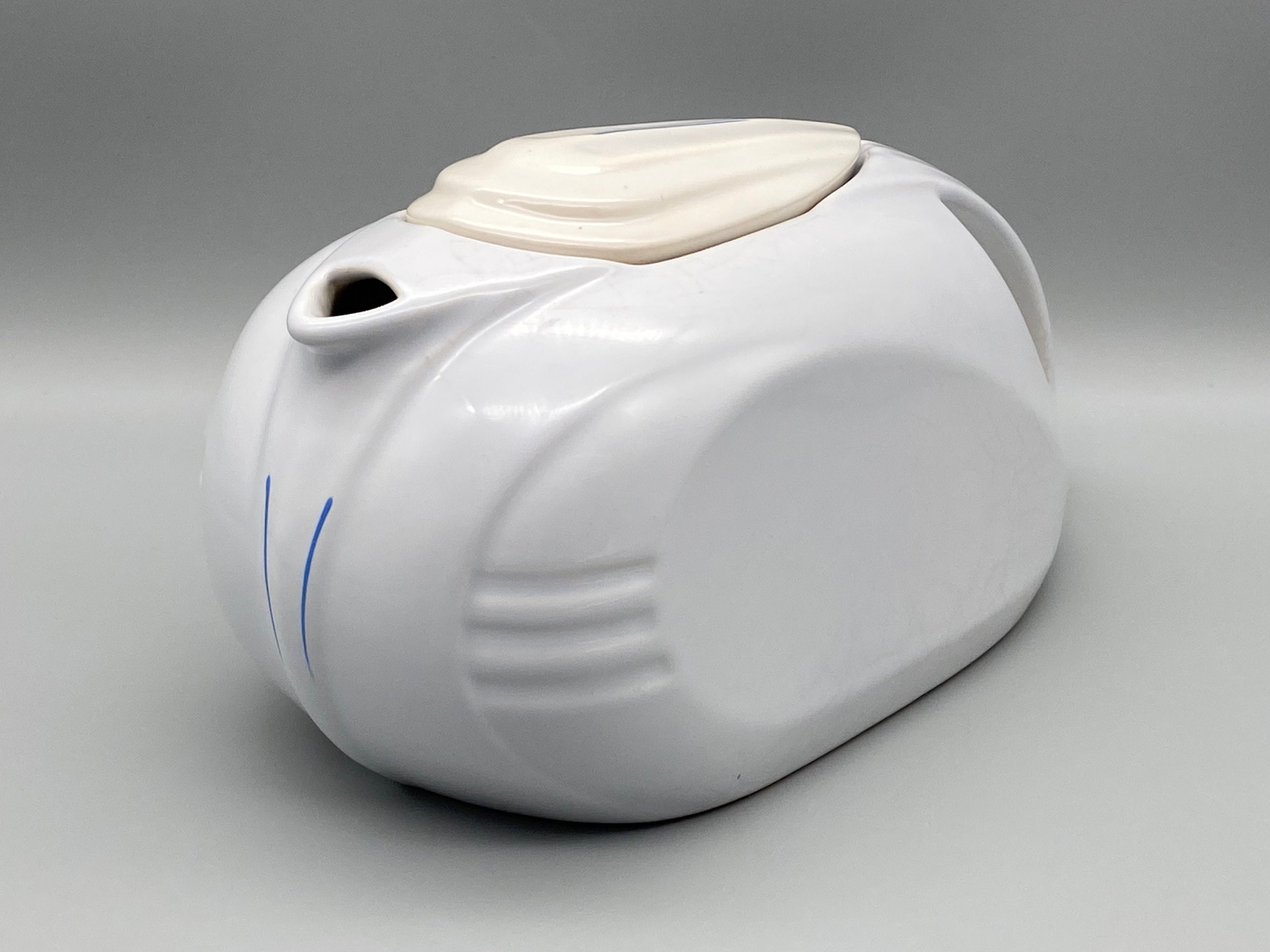 Art Deco Teapot Zephyr Train Design Shape Light Blue Body - Etsy