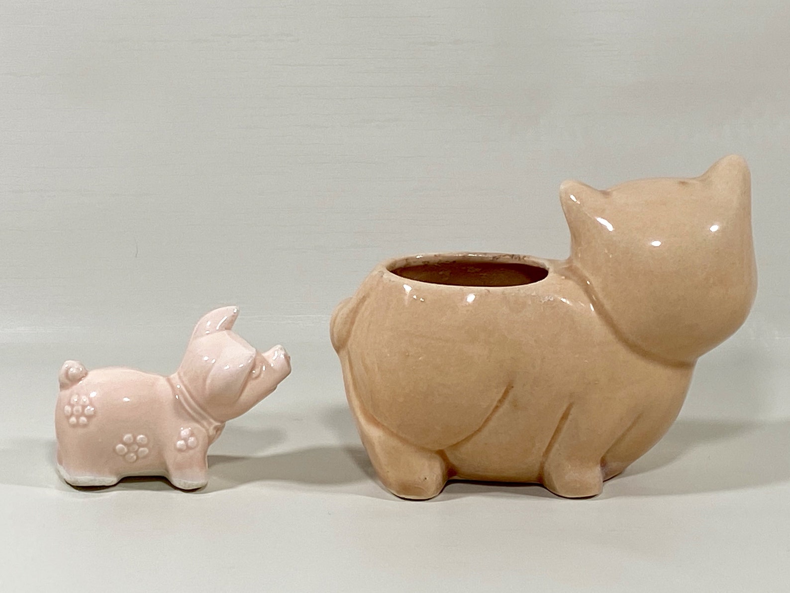 Vintage Ceramic Pottery Pig Planter and Pig Figurine USA - Etsy