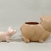 Vintage Ceramic Pottery Pig Planter and Pig Figurine USA - Etsy