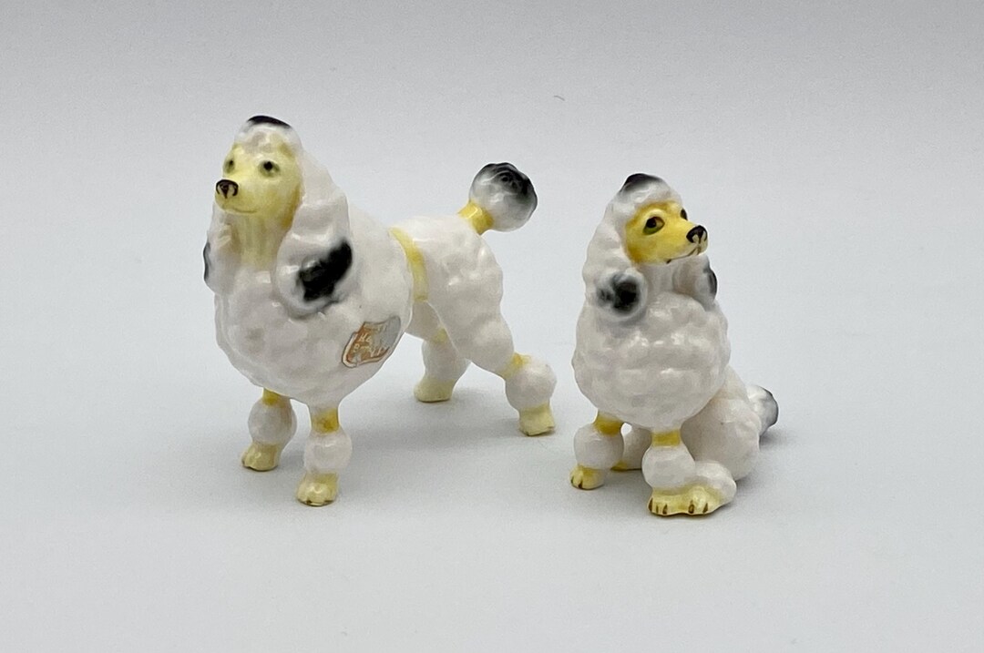 Mid-century Bone China Poodle Figurines: Hand-painted Japan, 1960s - Etsy