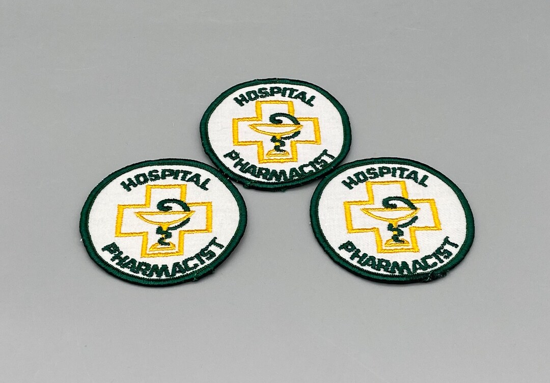 Vintage Hospital Pharmacist Patch: Embroidered Medical Emblem (lot of 3 ...