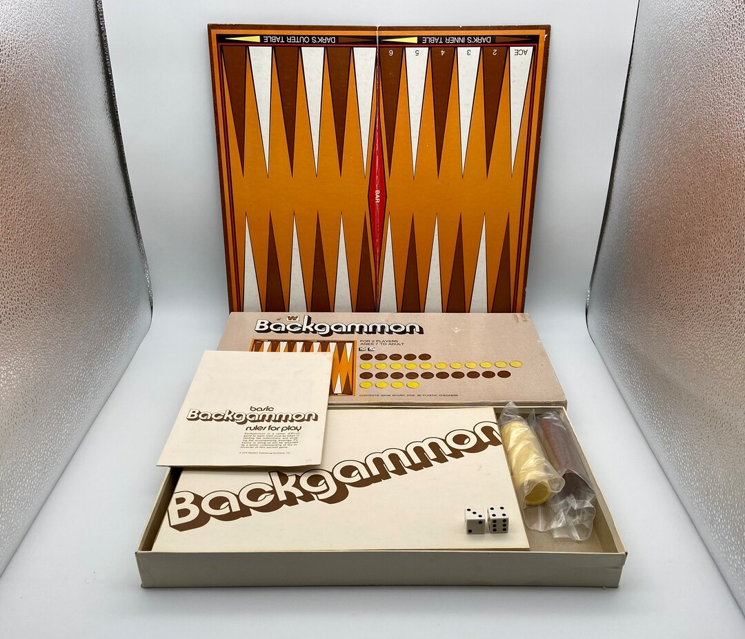 Vintage Backgammon Classic Board Game Whitman #4832 Circa 1973 ...