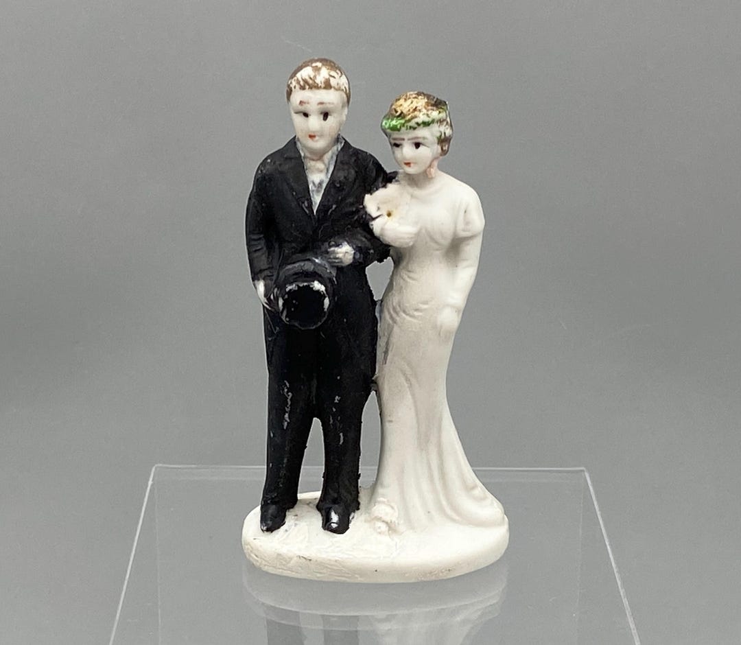 1920s Wedding Cake Topper Porcelain Bisque Hand Painted, Made in Japan ...