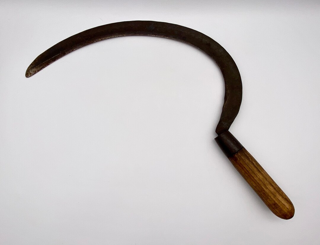 Sickle Hand Tool Vintage/antique Hand Forged Steel Blade Full Tang ...