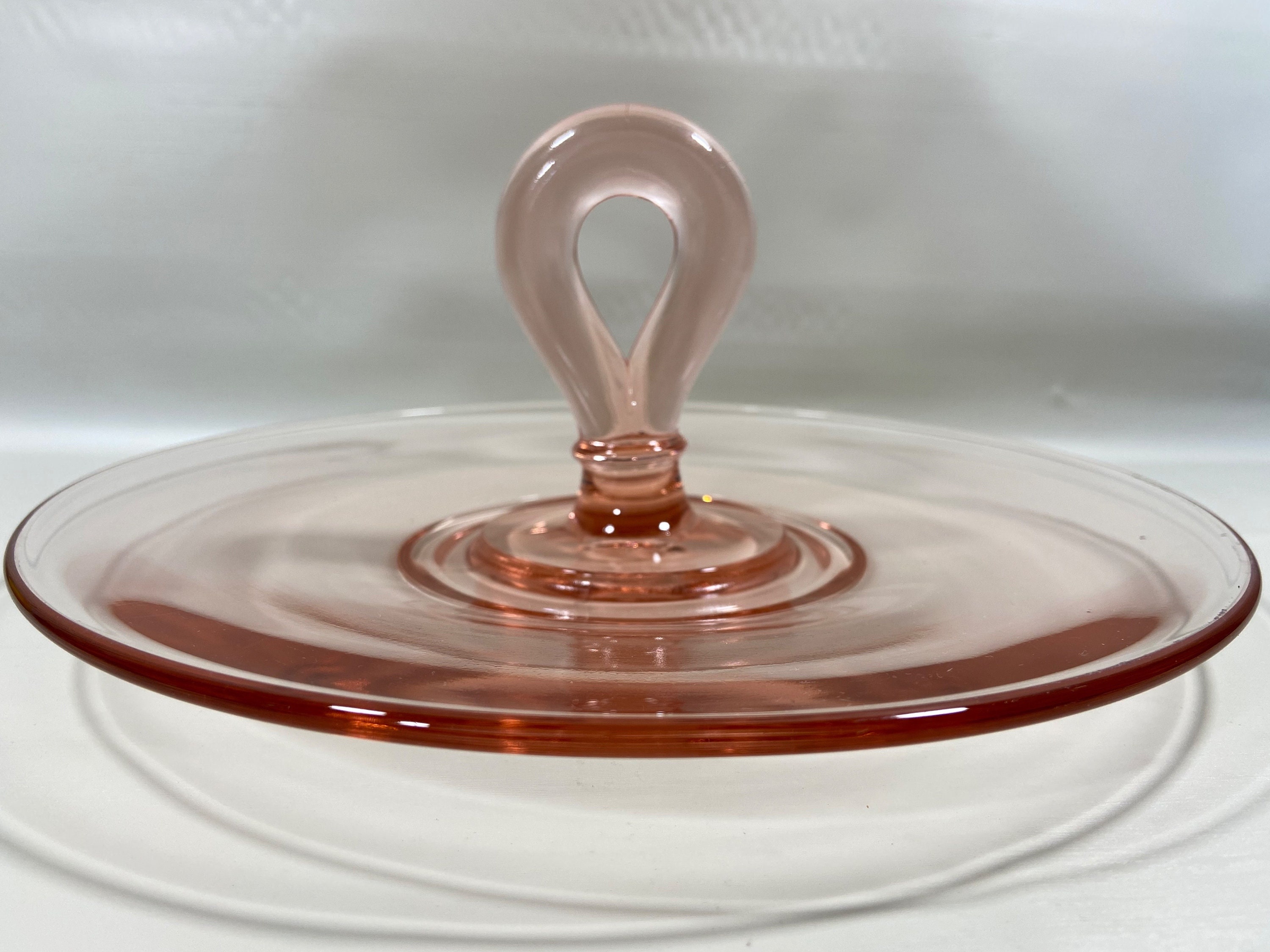 Vintage Pink Depression Glass Tidbit Tray – Fostoria Pioneer Pattern - Etsy