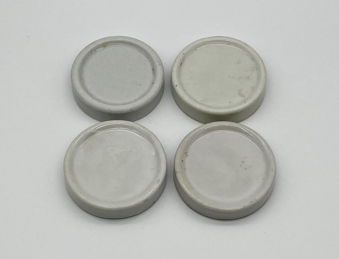 Vintage White Porcelain Furniture Leg and Stove Leg Coasters Set of 4 ...