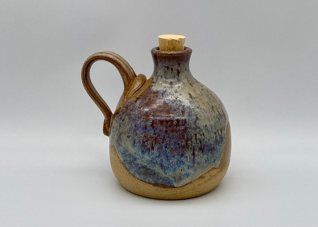 Vintage Studio Pottery Jug Signed Evelyn, Pretty Runny Glaze ...