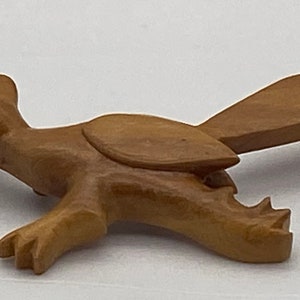 Roadrunner Brooch Hand Carved Wood Signed ED 1995 Southwest Boho Style ...