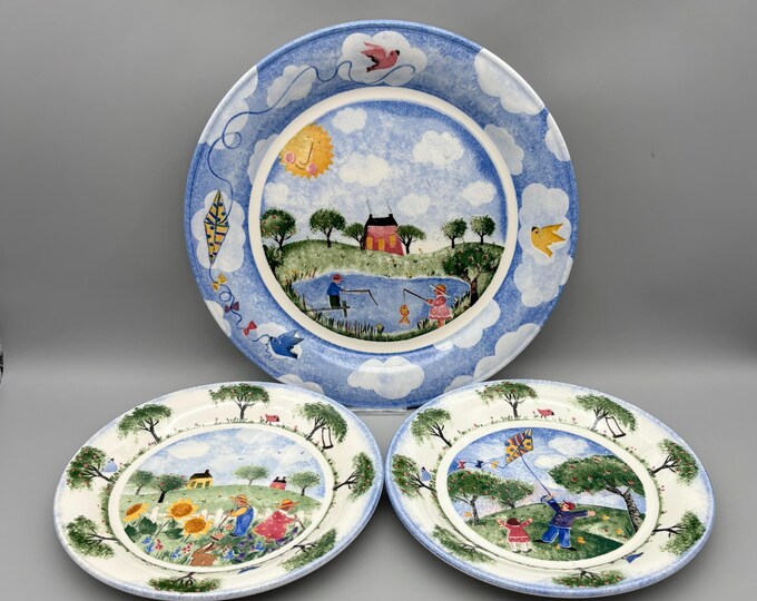 Vintage Nikko "remember When" Plates, Cottage Farmhouse Decor, Set of 3 ...
