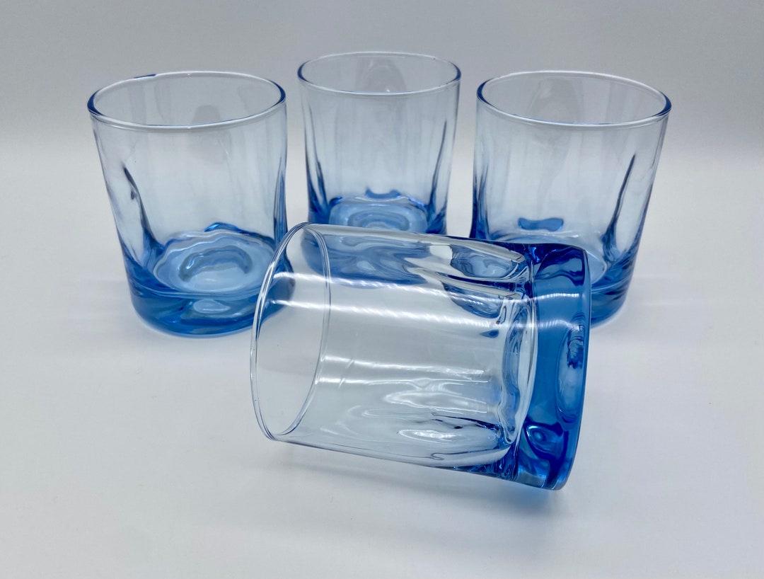 Libbey Crisa Impressions Light Icy Blue Glass Old Fashioned/juice ...