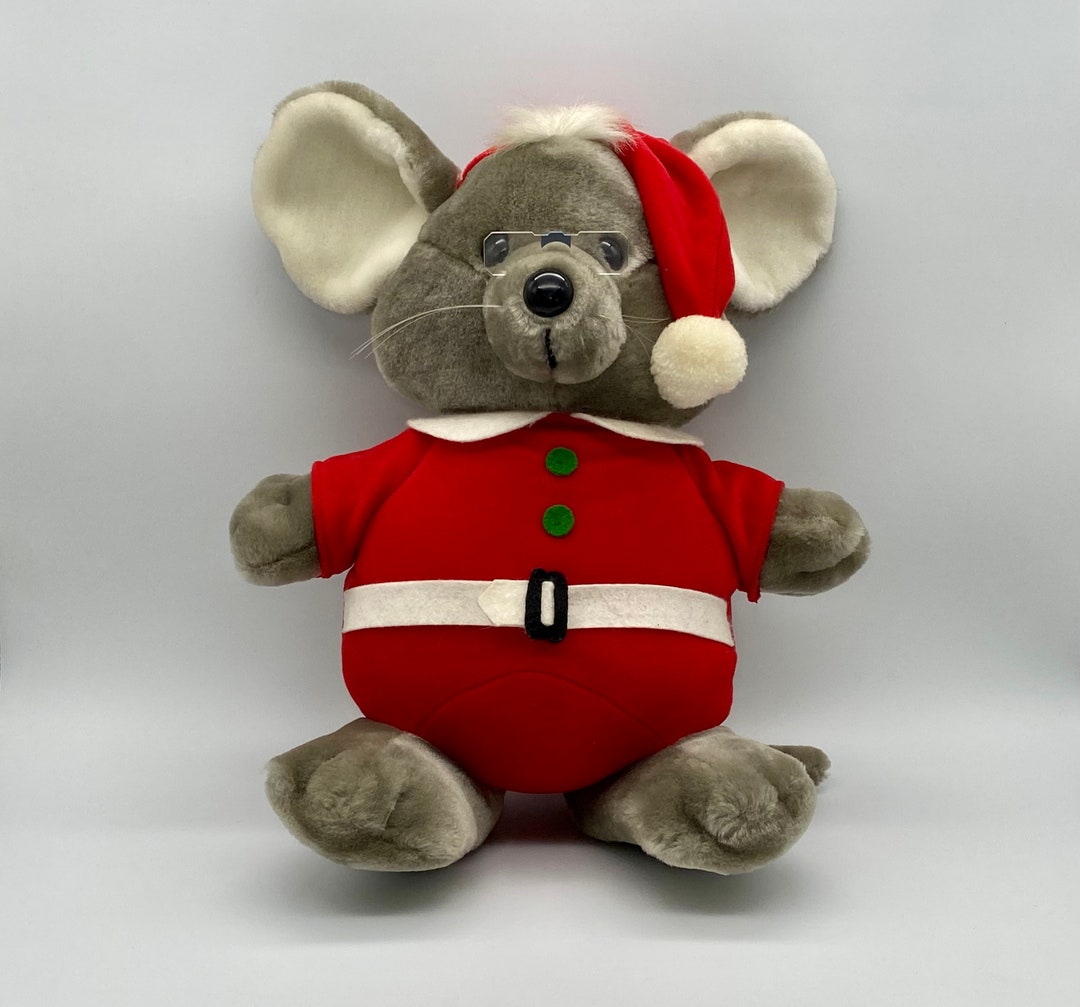 Vintage Dakin Merry Chris-mouse Plush Toy: 1987 Christmas Mouse With ...