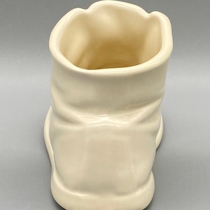 Metlox Pottery Baby Shoe/bootie Cream Color Ceramic Planter/vase 47C ...