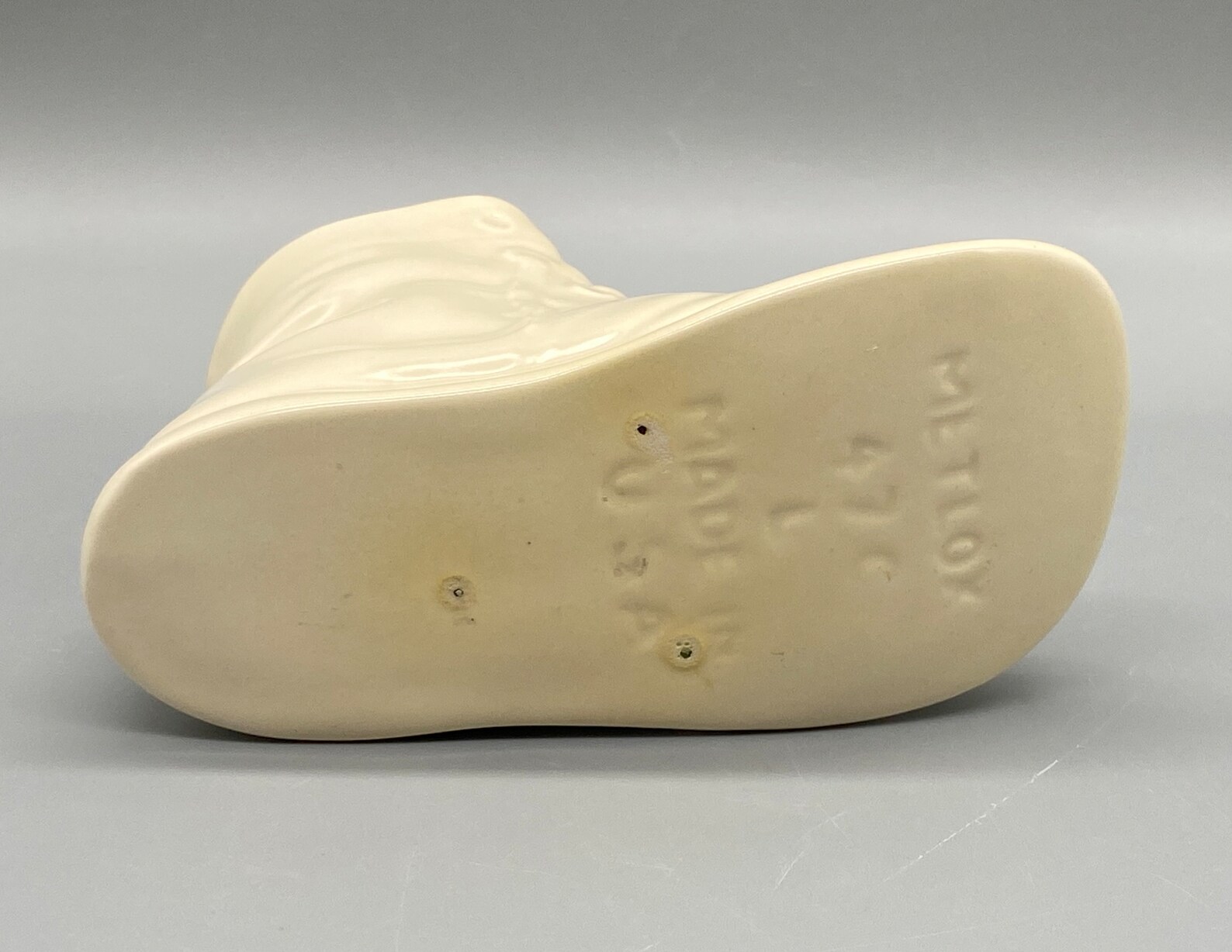 Metlox Pottery Baby Shoe/bootie Cream Color Ceramic Planter/vase 47C ...
