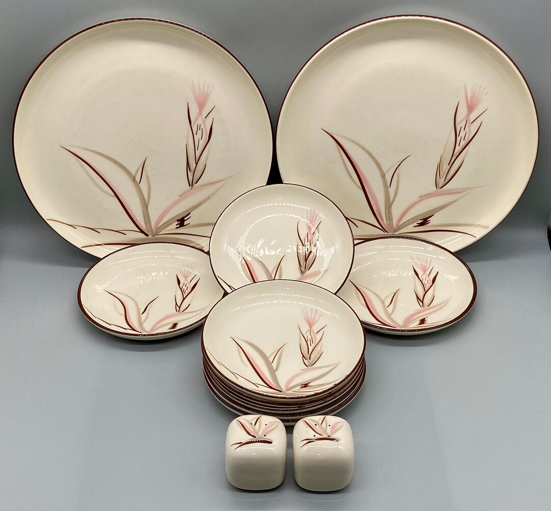 Winfield Ware China dragon Flower Pattern Salt Pepper Shaker Set, 2 ...
