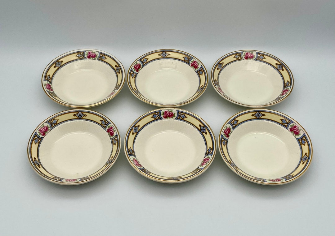 Wedgwood Rosemary Bowls (set of 6): Antique Floral Dessert Bowls, 1925 ...