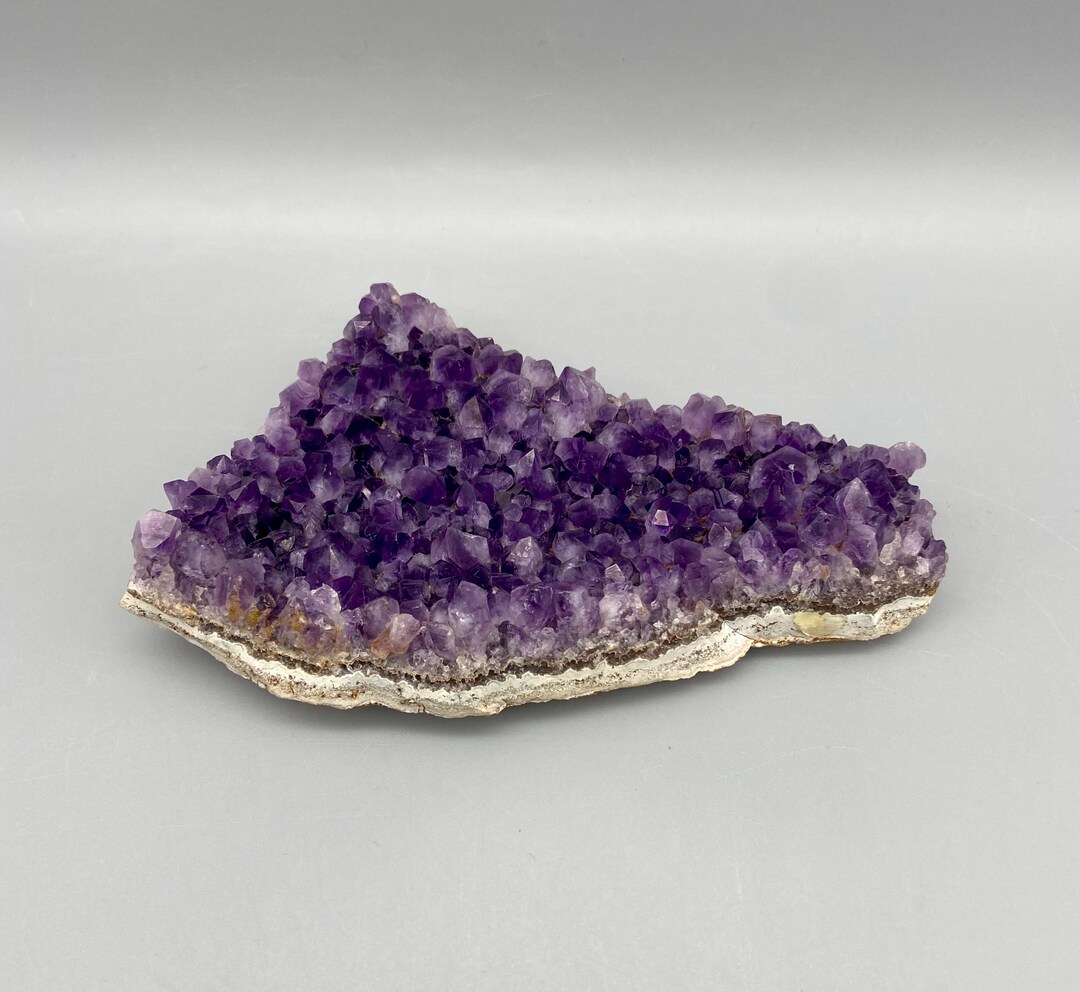 Amethyst Crystal Geode Cluster: Purple Gem, Boho Decor (6