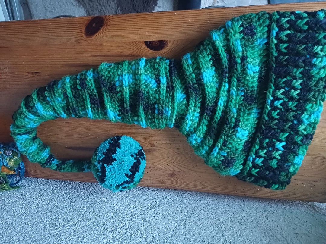 PDF Pattern :crochet Long Tail Hat/pixie Hat /winter Hat /adult Size ...