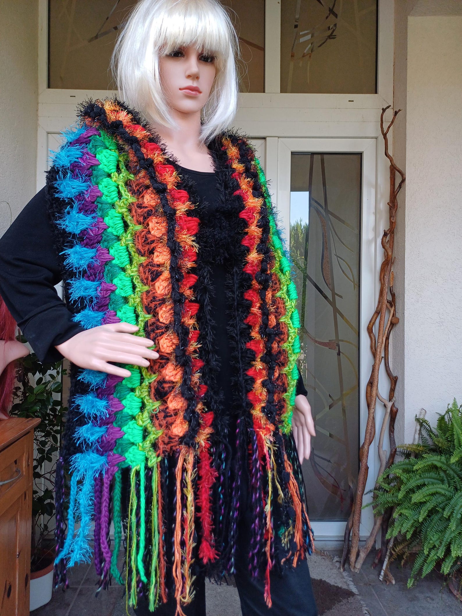 Premium Shawl/artistic Hooded Shawl / Christmas Gift Bo-ho Knit/ Neck ...