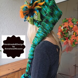 PDF Pattern :crochet Long Tail Hat/pixie Hat /winter Hat /adult Size ...